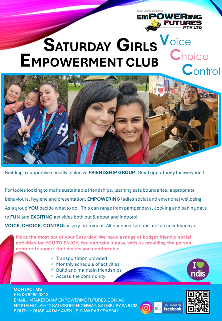 Saturday Groups - Empowering Futures